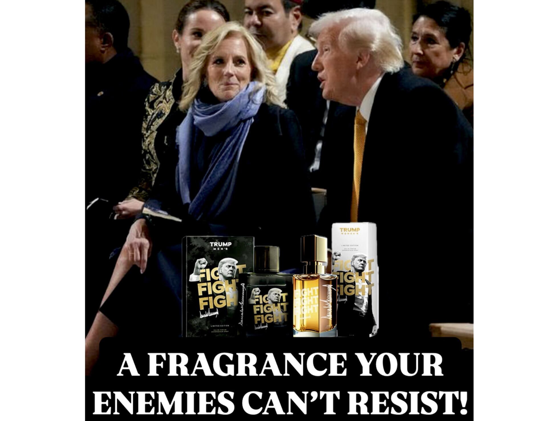 Trump monetiza su regreso al poder y usa una foto con Jill Biden para ...