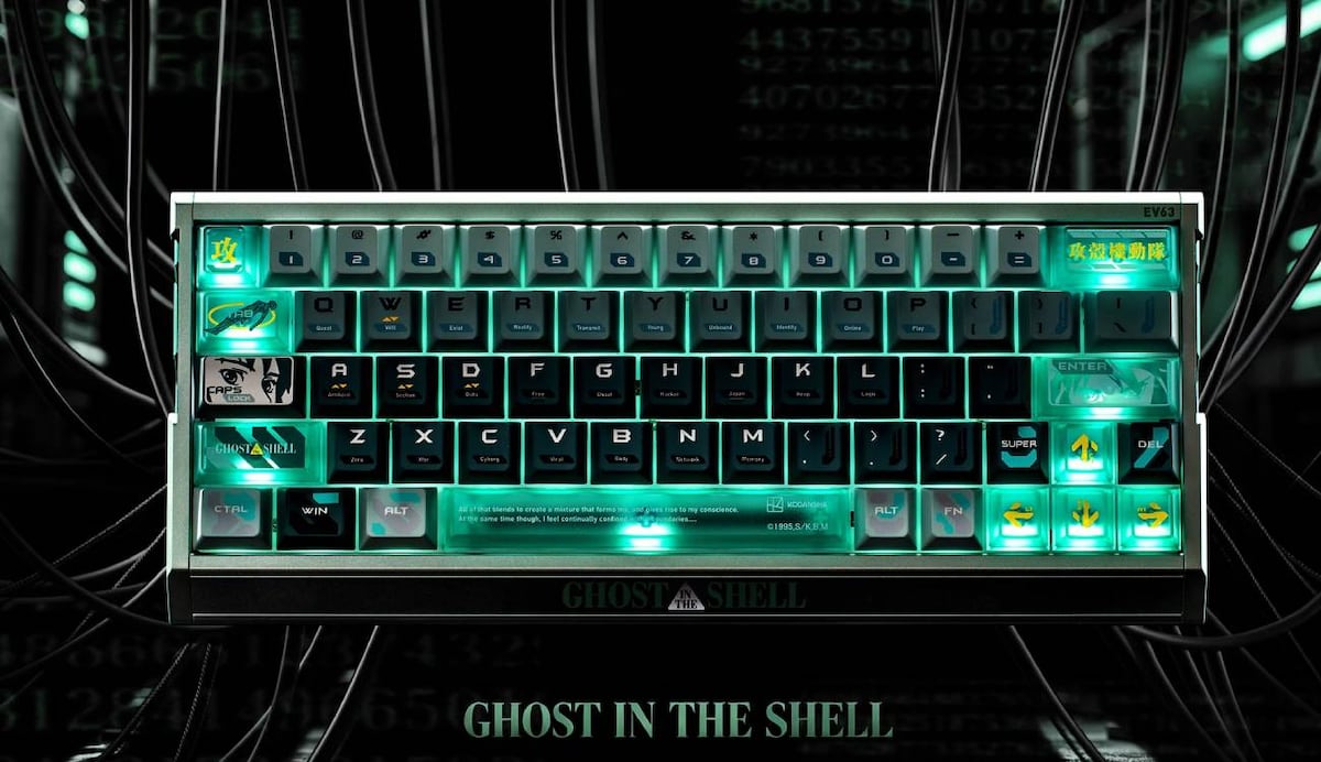 Este teclado inspirado en Ghost in the Shell hará las delicias de los ...