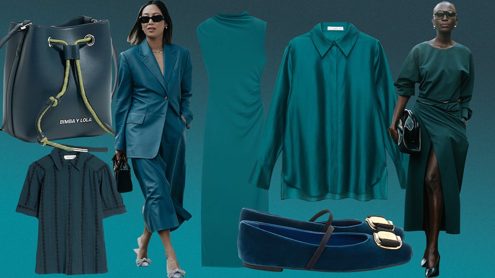 Así se lleva el azul ‘pavo real’, uno de los colores que reinará este ...
