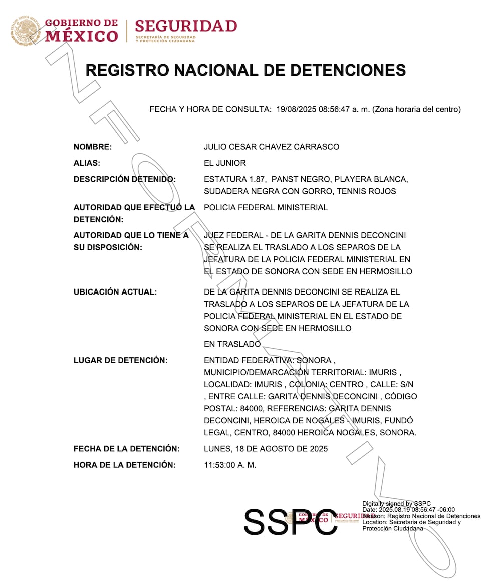 Julio César Chávez Jr. deported to Mexico after being arrested in the ...