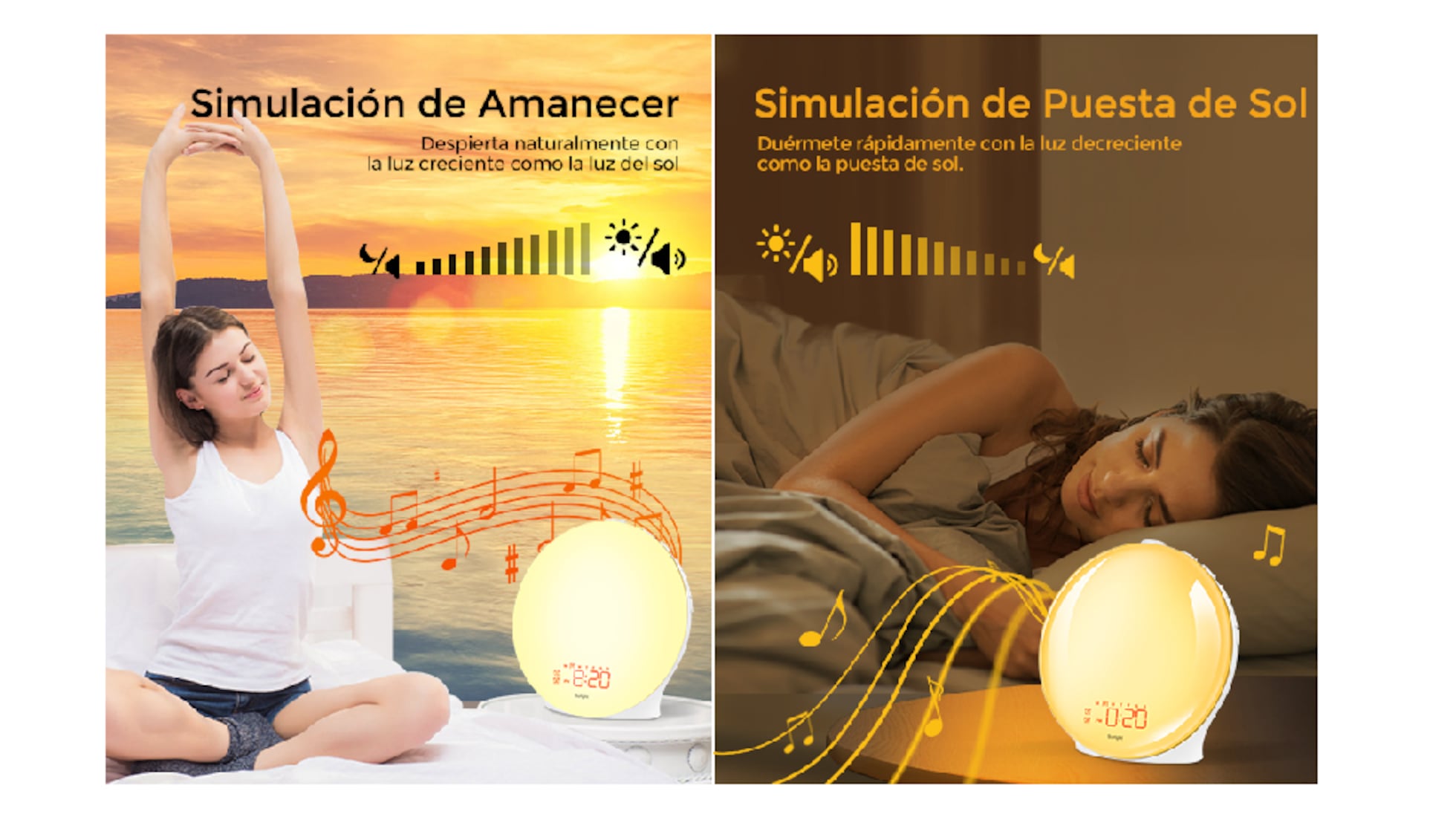 Un despertador con luz de amanecer: ¿el secreto para empezar bien el día? | Lo más vendido ...