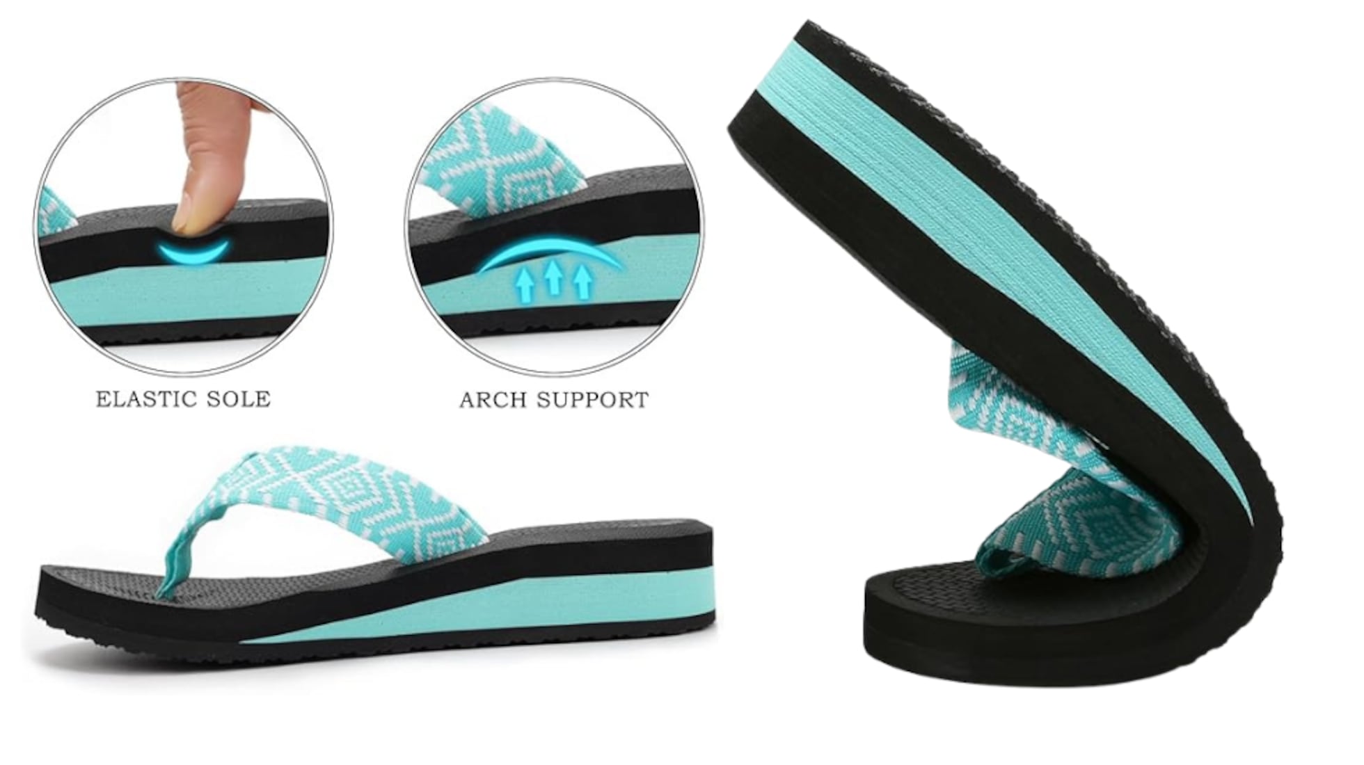 Adiós a las chanclas planas: estas con cuña y suela antideslizante son ...