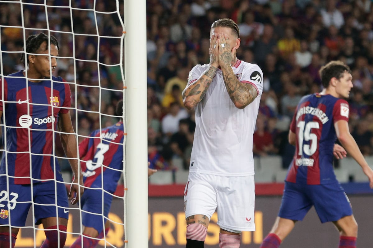 Sergio Ramos scores own goal to gift Barcelona 1-0 win over Sevilla in ...