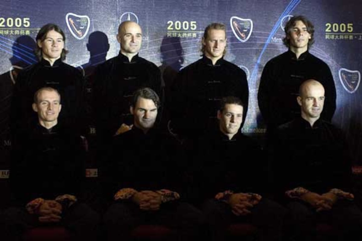 Coria, Agassi, Nalbandián, Nadal, Davydenko, Federer, Gaudio y Ljubicic ...