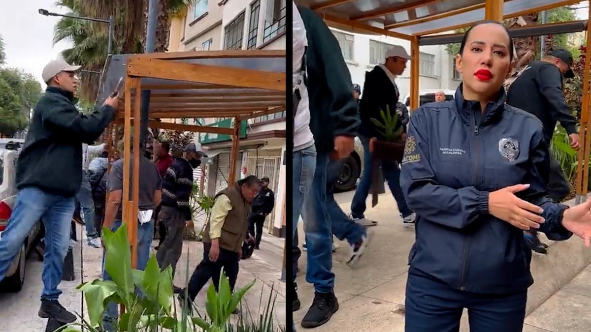 Sandra Cuevas recorre la Cuauhtémoc levantando terrazas de aceras y ...