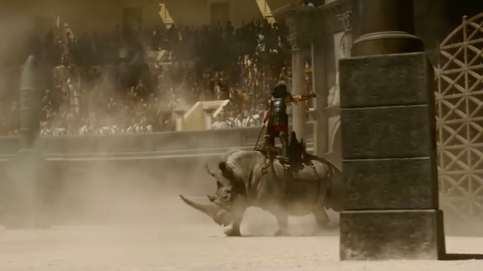 ‘Gladiator 2’: Rhinos in the arena demonstrated Rome’s power over the ...