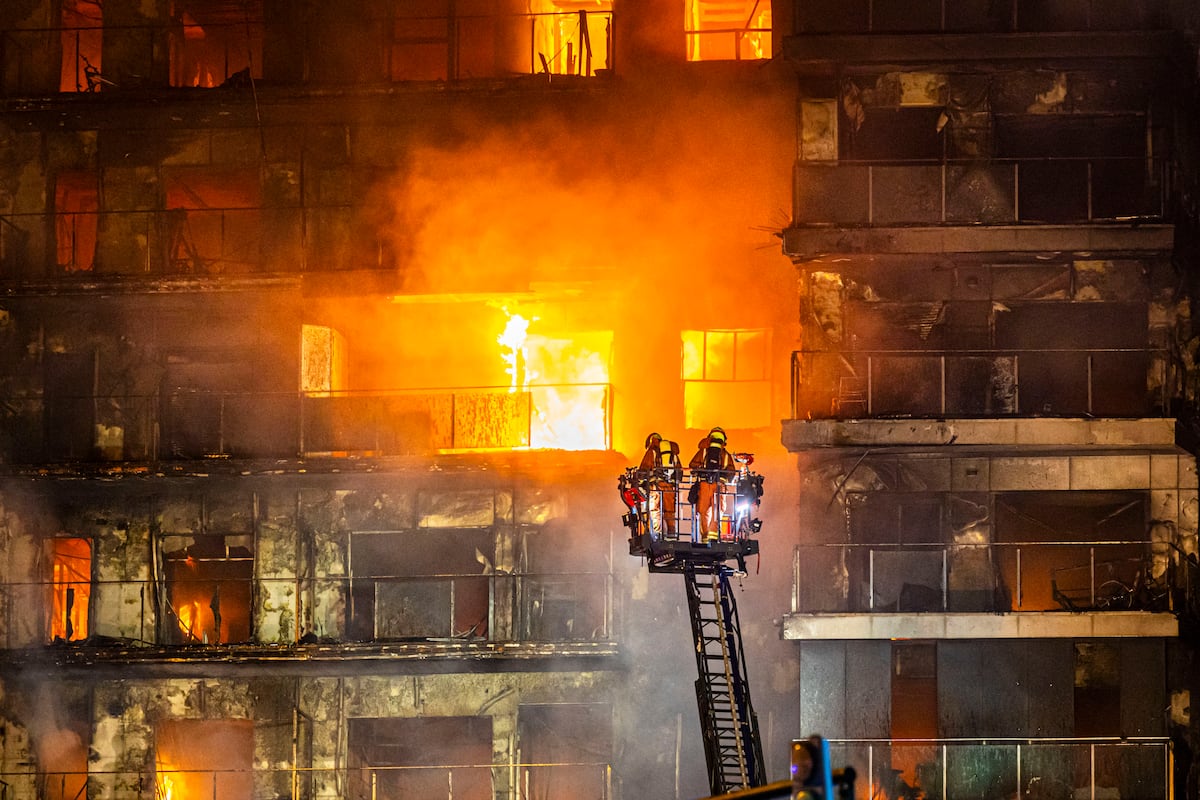 Fire in Valencia: High-rise complex consumed by fire in Spain was made ...