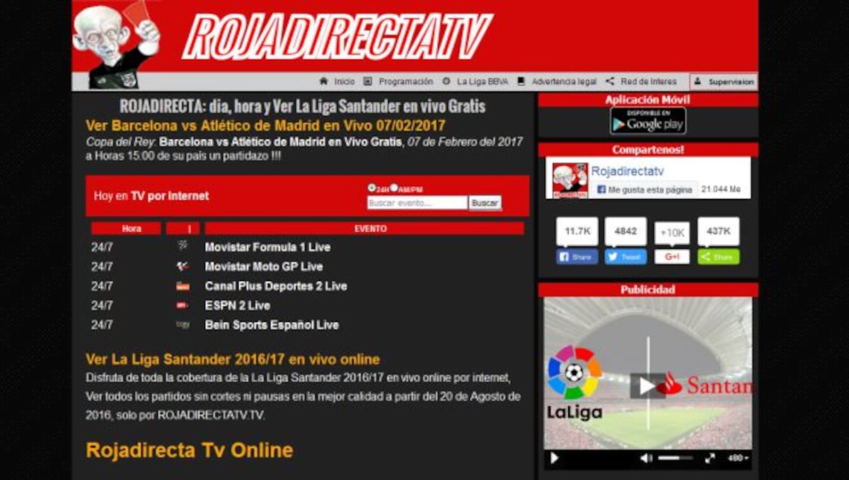 Rojadirecta Rojadirecta cierra por orden judicial y tendrá que indemnizar a Movistar ...