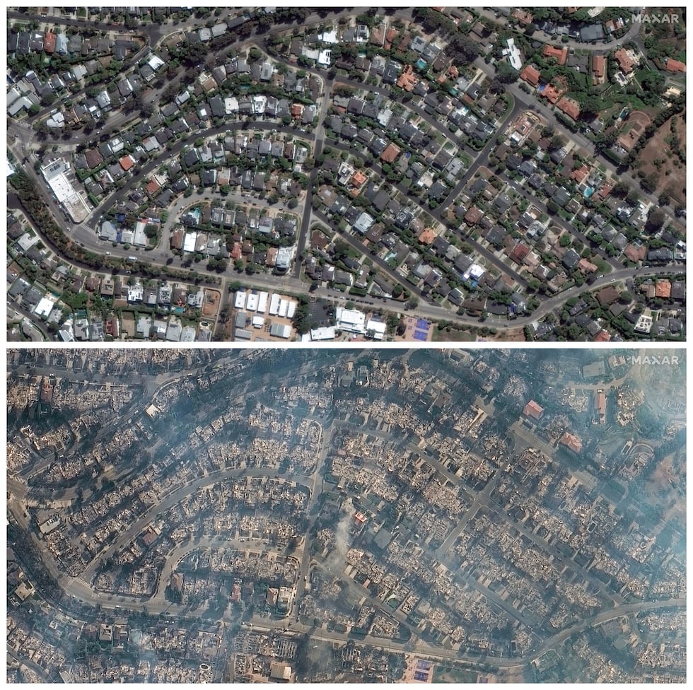 Las imágenes satelitales que muestran la devastación de los incendios de Los Ángeles | EL PAÍS US