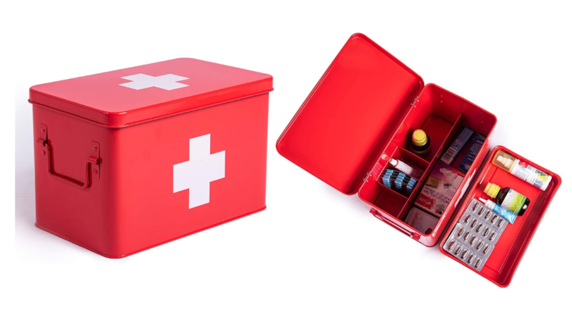 Siete cajas botiquín vacías para mantener las medicinas en orden ...