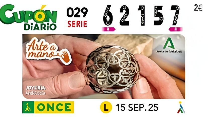 Cupón diario de la ONCE: comprobar sorteo del lunes 15 de septiembre ...