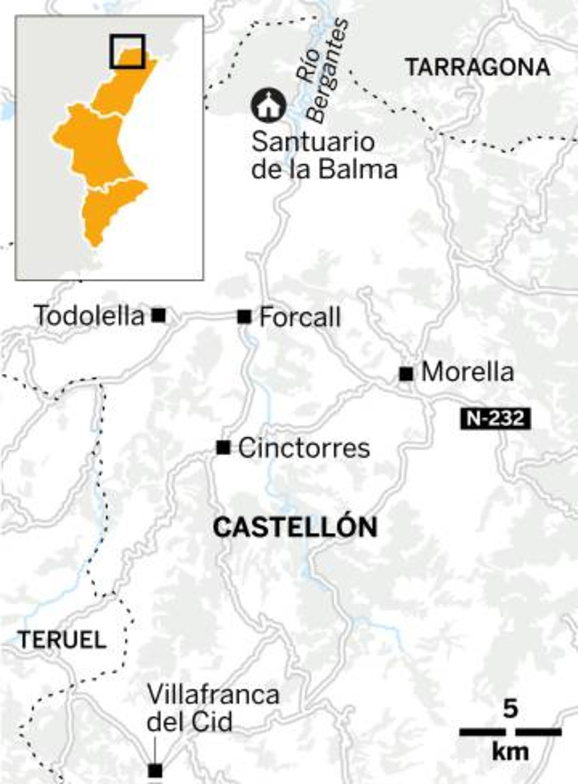 Castellón mapa turístico | Oldtravelbag.com