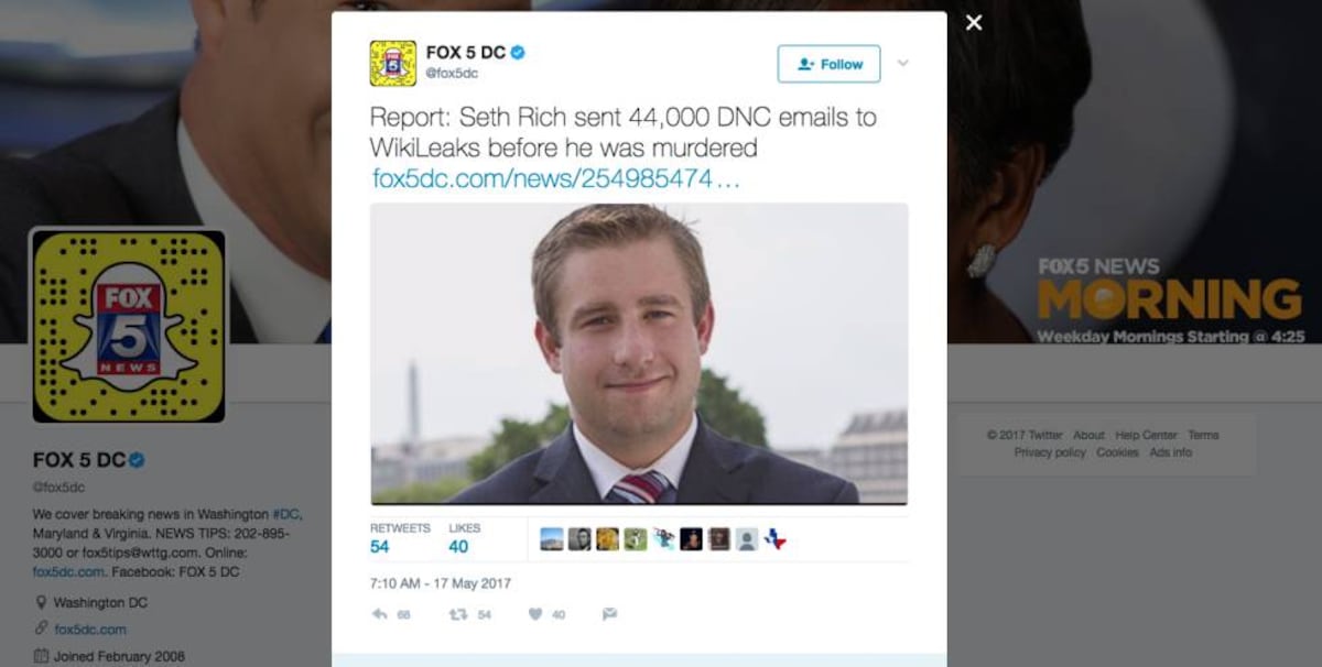 Seth Rich: Un asesinato, convertido en un gran bulo conspirativo en ...