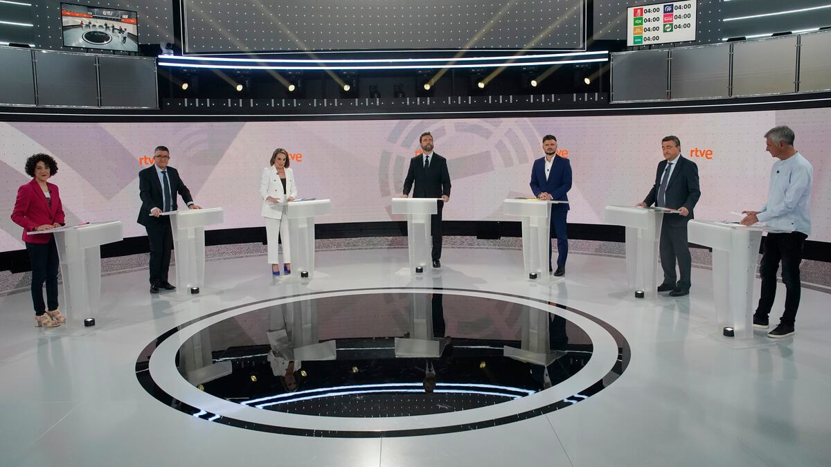 Así ha sido el debate electoral a siete de los portavoces en RTVE ...