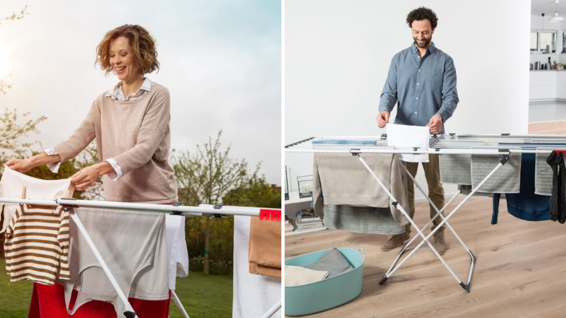 El tendedero extensible y con ruedas con el que podrás tender dos ...