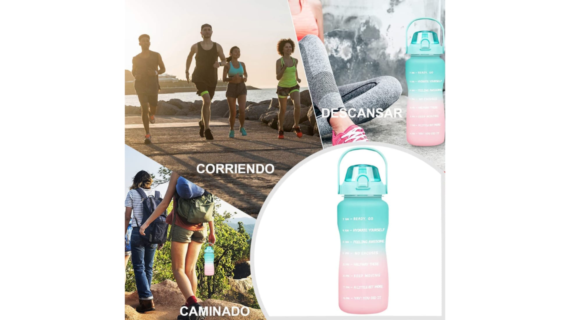 La botella de agua que te dice cada cuánto tiempo debes beber ...