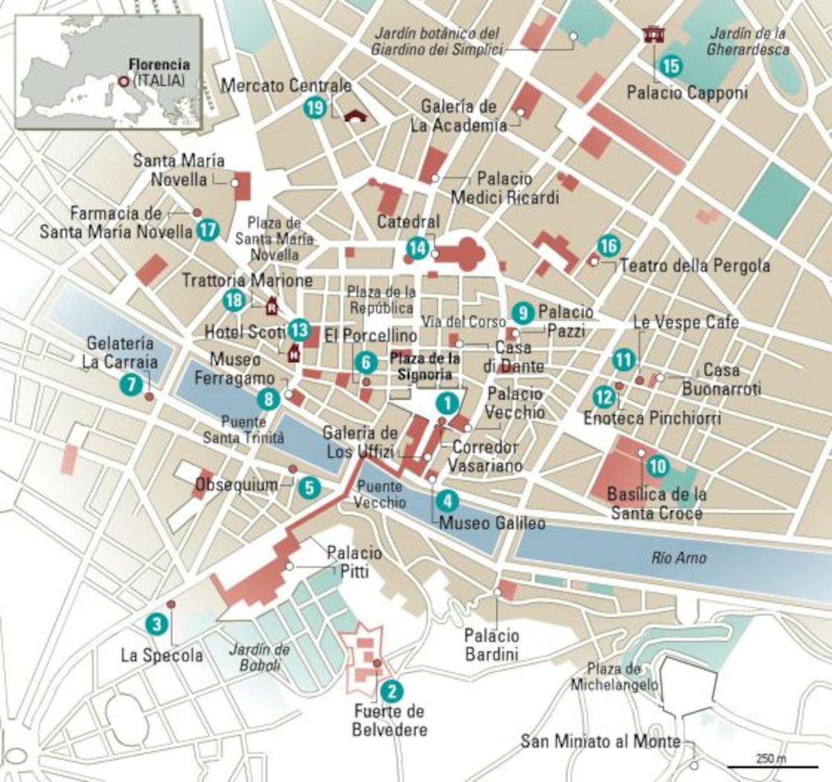 24 horas en Florencia, el mapa | El Viajero | EL PAÍS